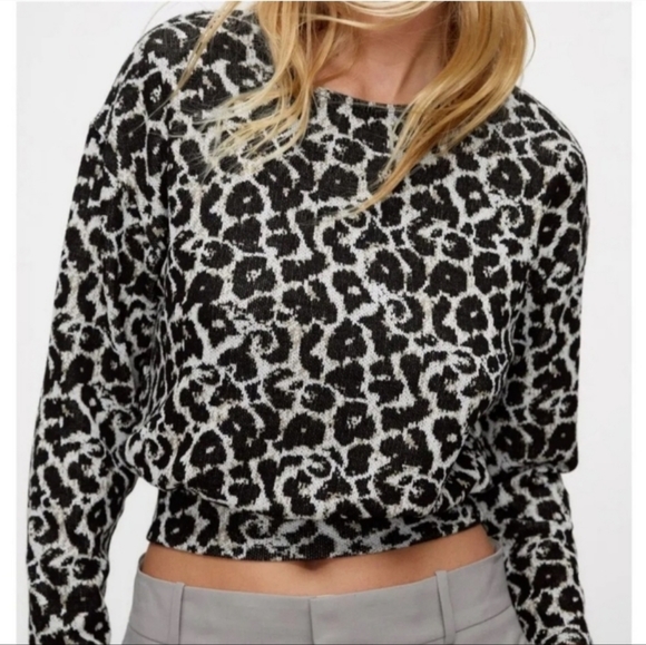 Zara | Sweaters | Zara Leopard Print Pullover Sweater | Poshmark